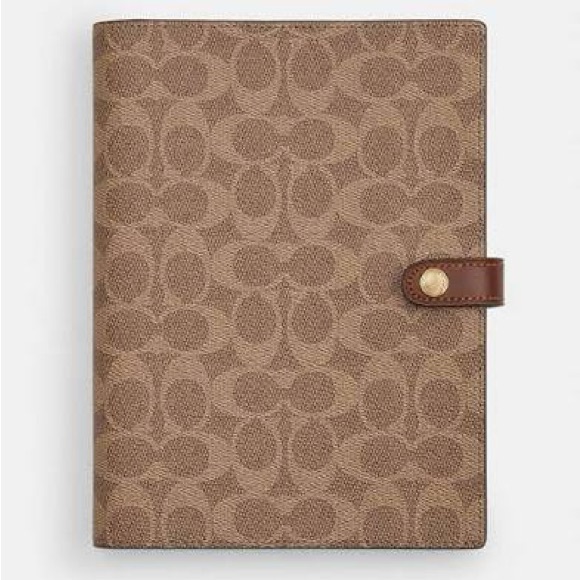 Coach | Office | Coach Notebookplanner In Signature Canvas Tanbrown ...